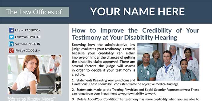 How To Improve The Credibility Of Your Testimony At Your Disability ...