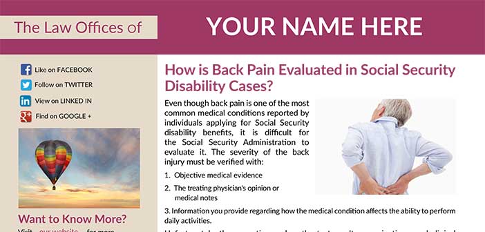 How Is Back Pain Evaluated In Social Security Disability Cases? | James ...