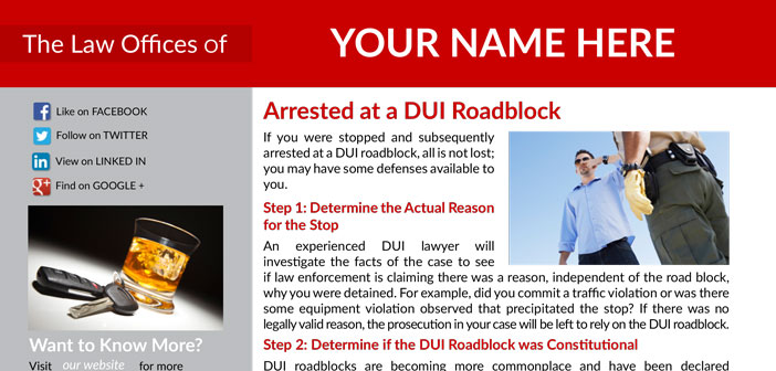 Arrested At A DUI Roadblock | James Toolbox